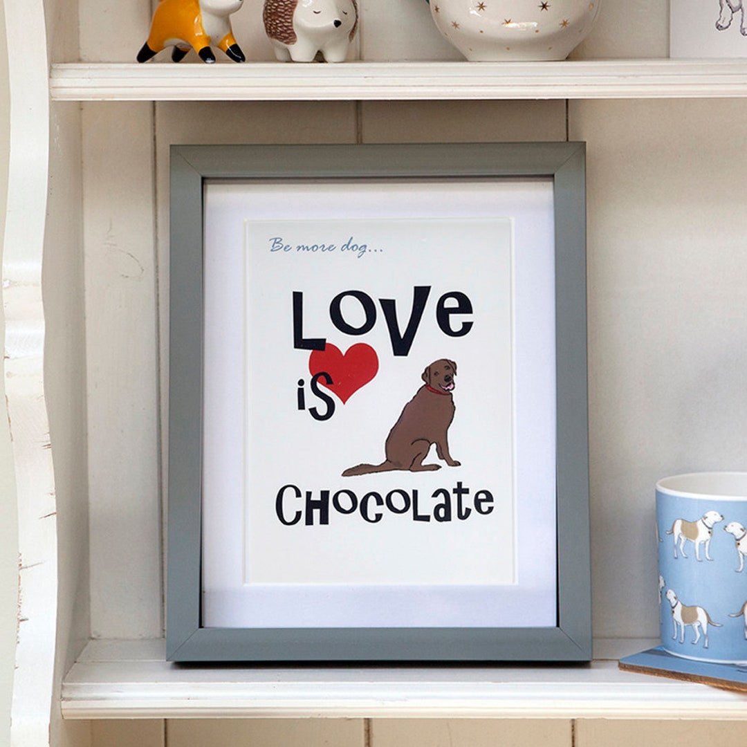 Labrador Art Print - Gift Labrador Lovers - Framed Dog Print - Labrador ...