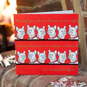 Set of Four French Bull Dog Christmas Cards,french Bull Dog Christmas ...