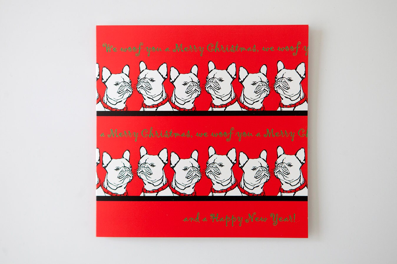 Set of Four French Bull Dog Christmas Cards,french Bull Dog Christmas ...