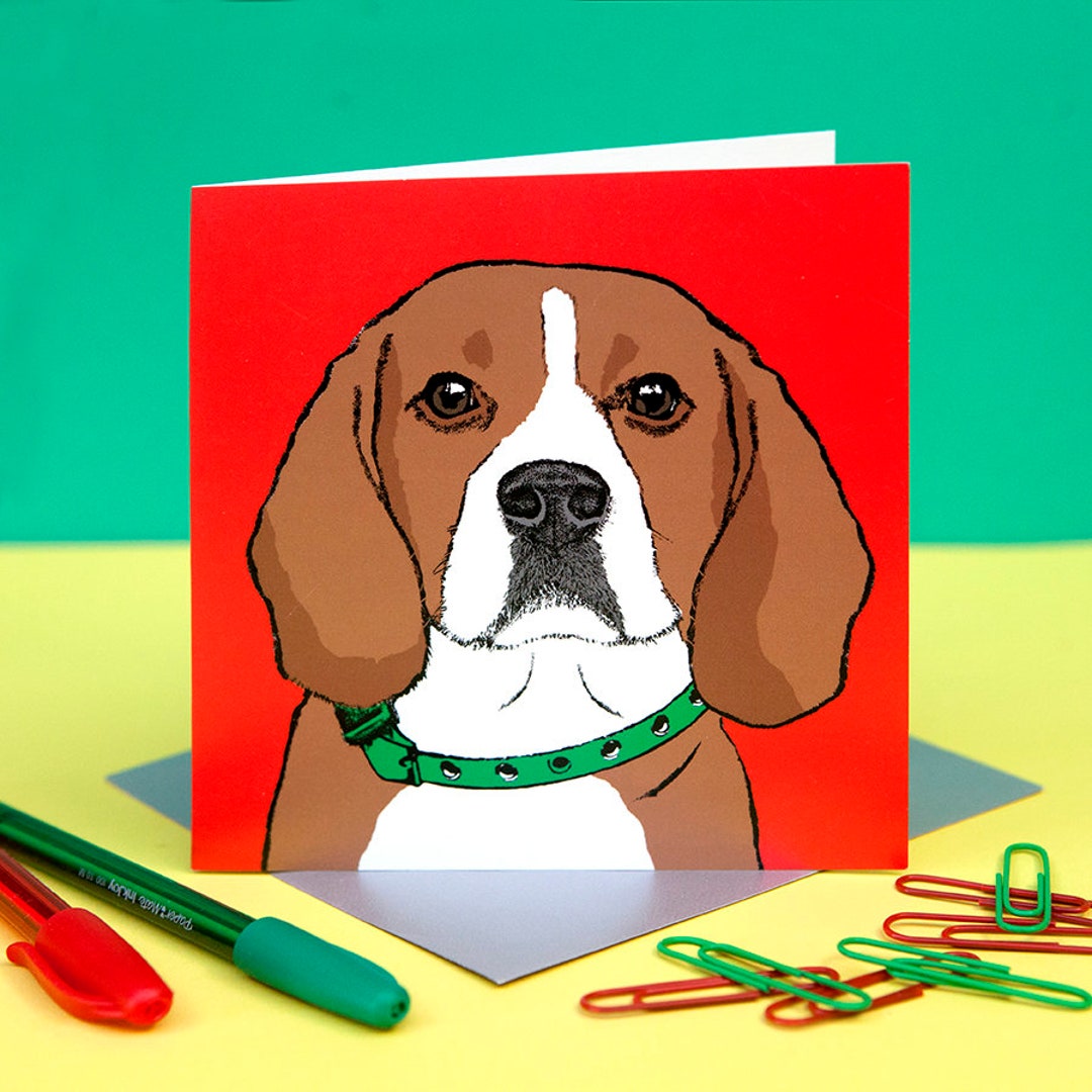 Set of Four Beagle Greetings Cards, Beagle Cards, Dog Cards - Etsy