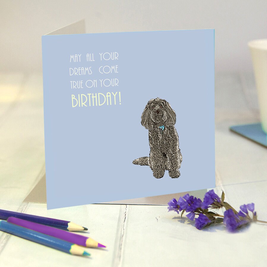 Labradoodle Birthday Card - Labradoodle Greetings Card - Dog Birthday ...