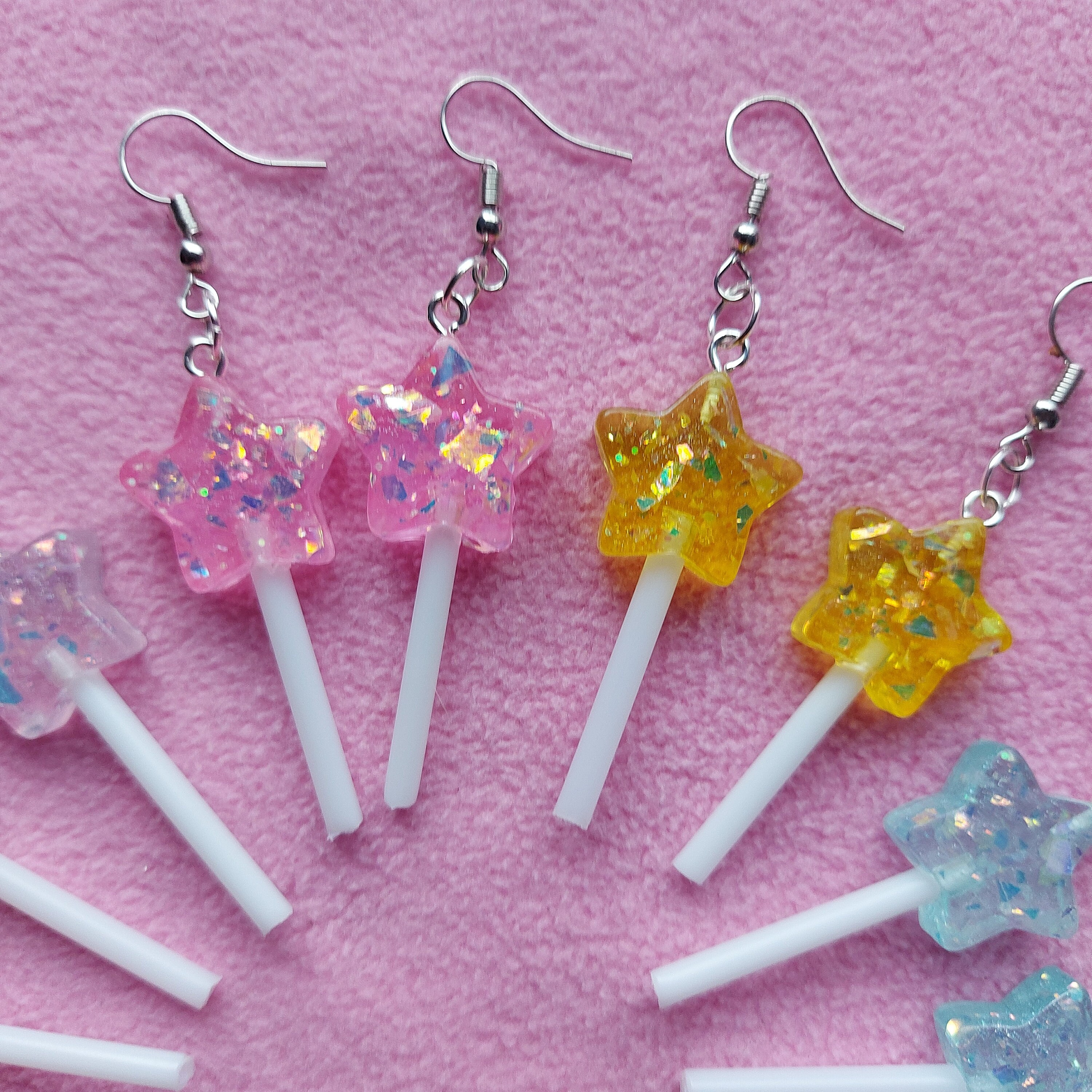 Kawaii/cute Pastel lollipops earrings kawaii candy candyland | Etsy
