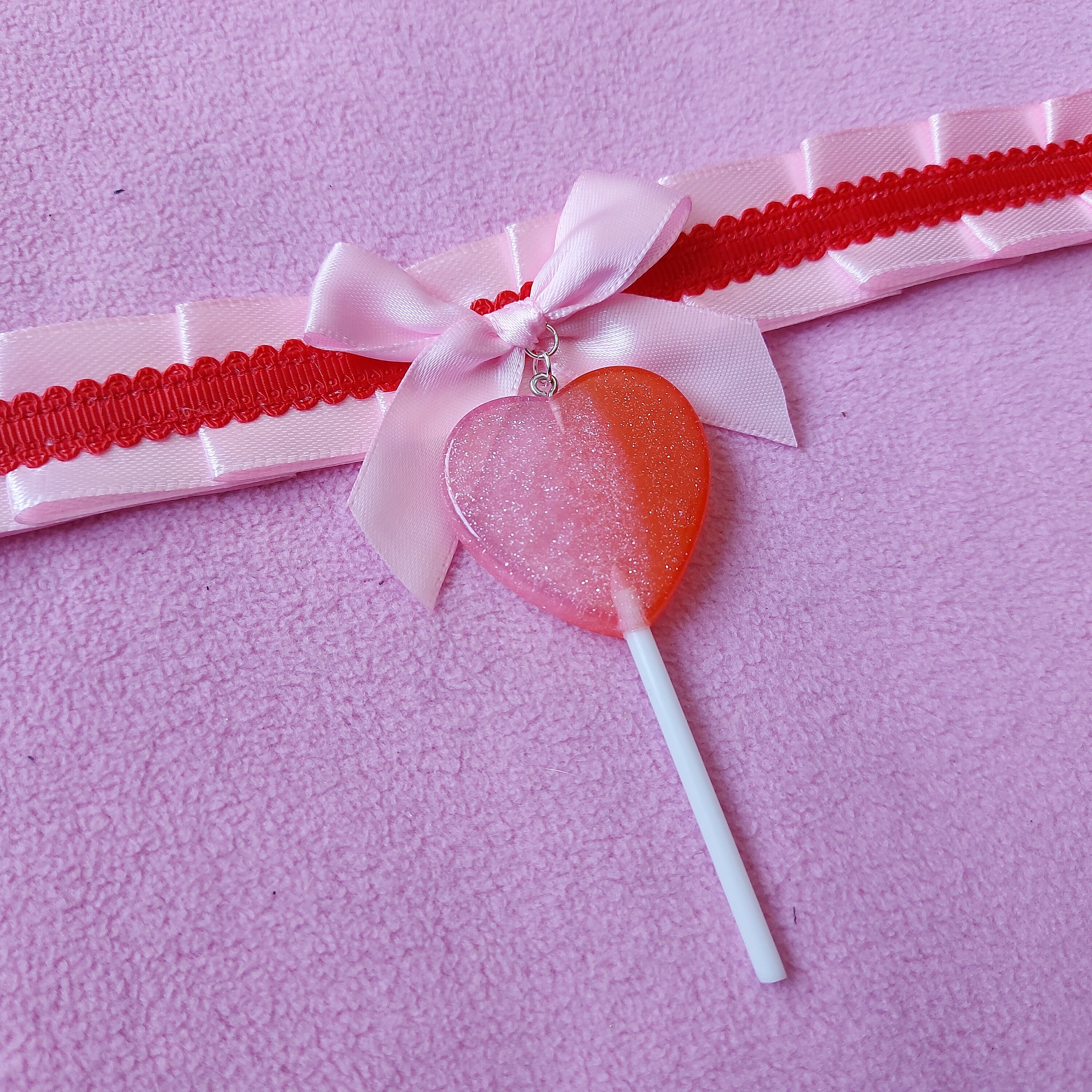 Kawaii Cute Collar Choker Lollipop Lace Pastel Pink Fantasy - Etsy