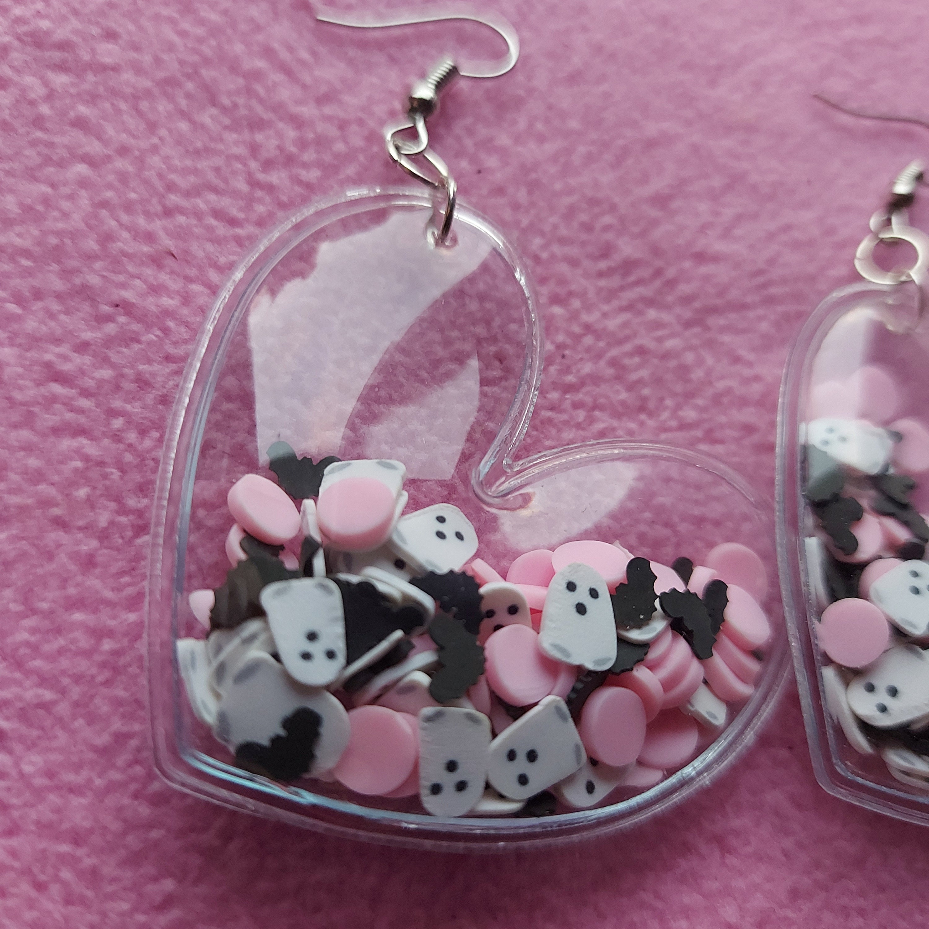 Kawaii Pastel Goth Spooky Shaker Earrings Halloween Ghost - Etsy
