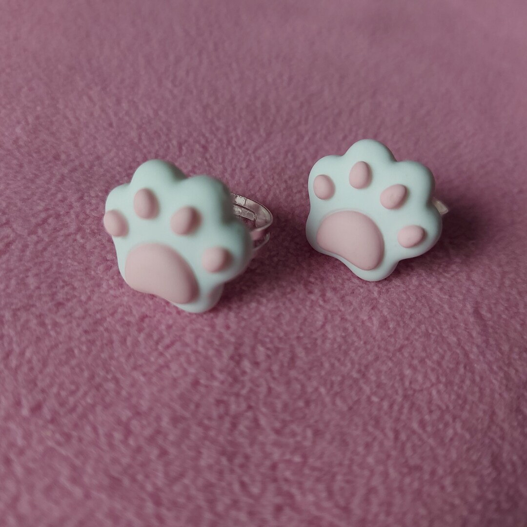Kawaii/cute Pastel Goth Pink Pet Paw Bow Punk Grunge - Etsy