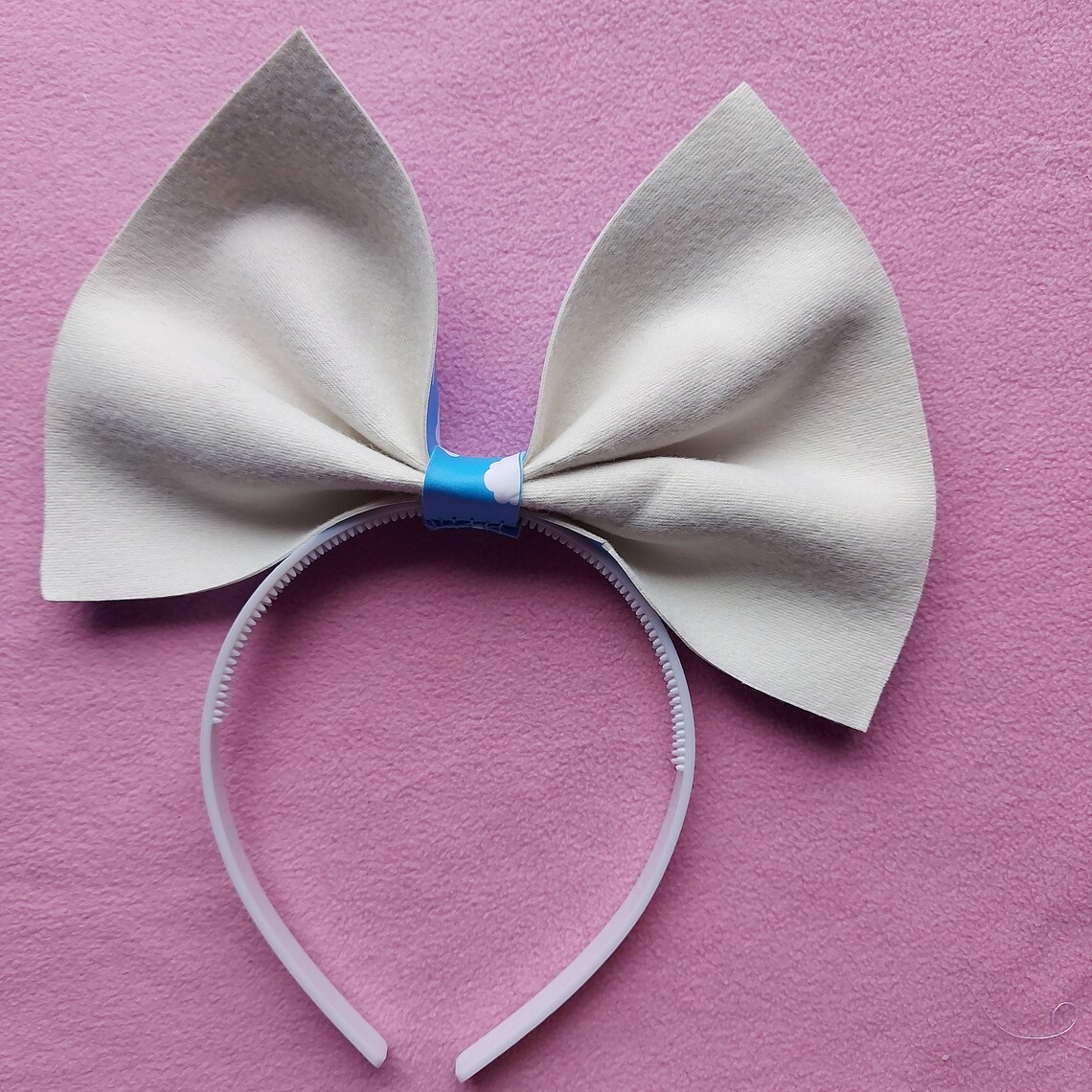 Kawaii Headbow Hair Bow Cute Pastels Sky Blue White Clouds Y2k | Etsy