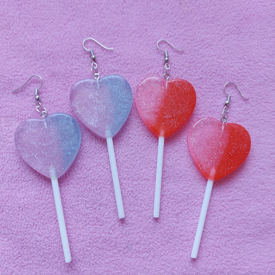 Kawaii/cute Pastel Lollipops Earrings Kawaii Candy Candyland Sweets ...