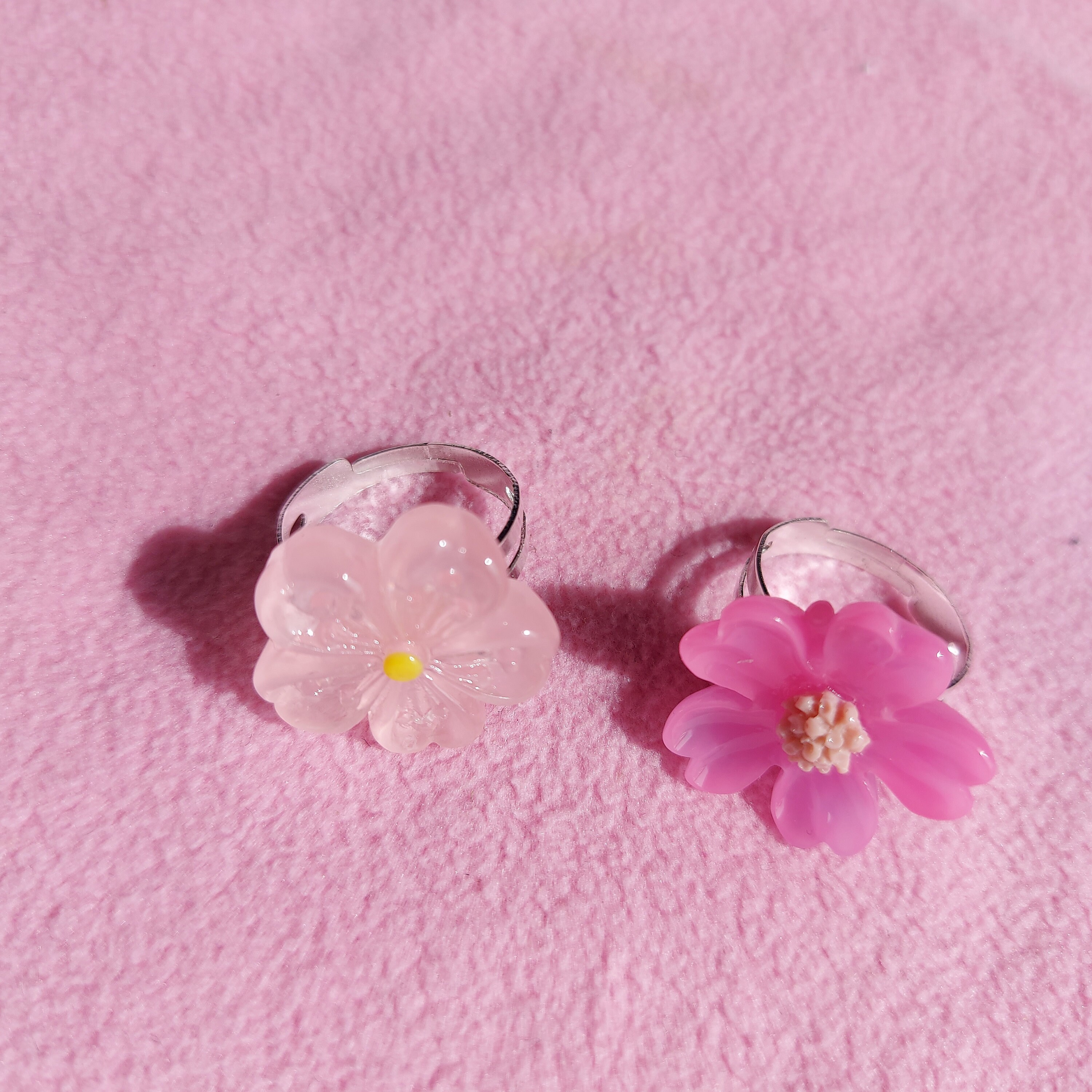 Kawaii/cute Pastel Lolita Pastel Pink Purple Rose Flower Ring - Etsy