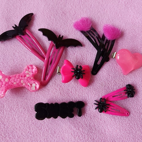 Pastel Kawaii Pink and Blue Candy Hair Accessories Hairclips - Etsy