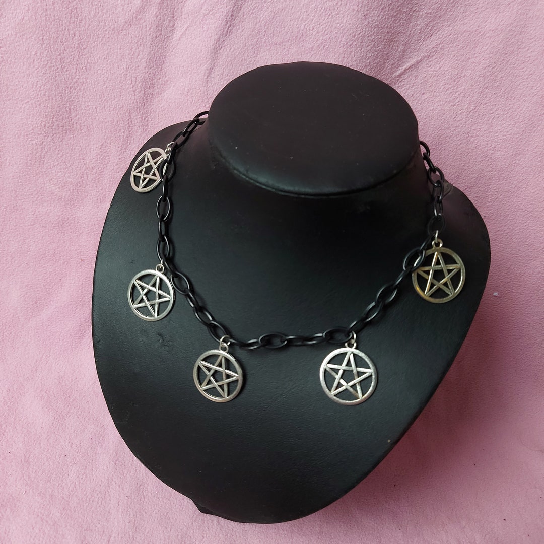 Pastel Goth Pentagram Necklace Gothic Aesthetic Edgy Jewelry 90's ...