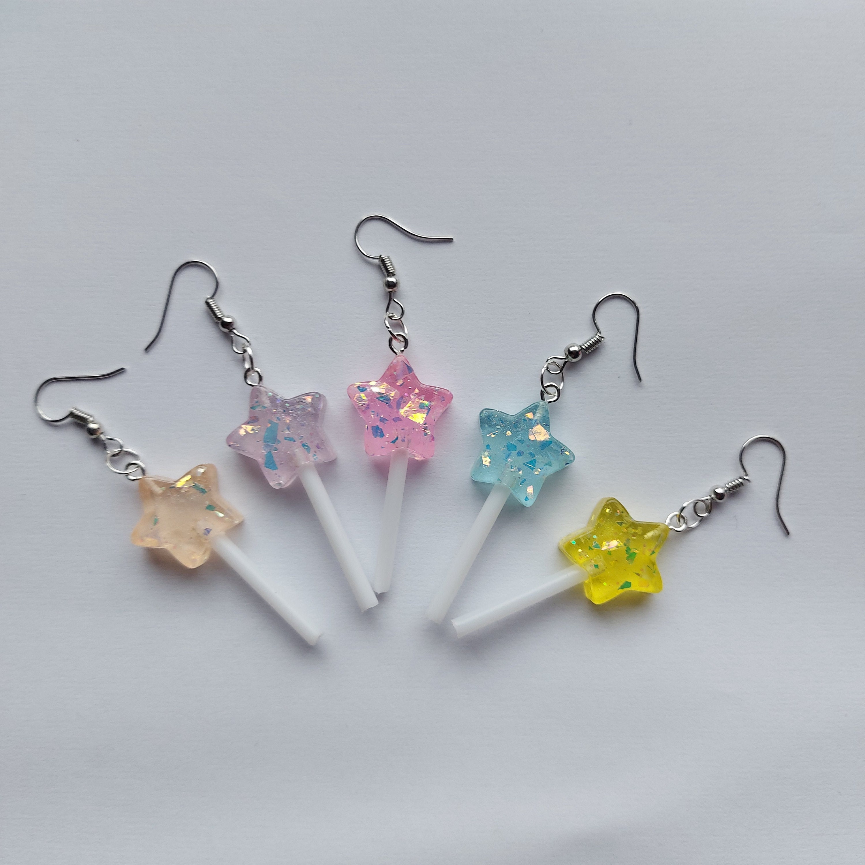 Kawaii/cute Pastel lollipops earrings kawaii candy candyland | Etsy