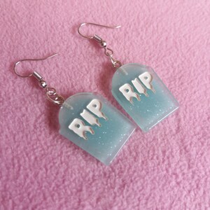 Kawaii Pastel Goth Rip Coffin Earrings Halloween Cute Gothic - Etsy