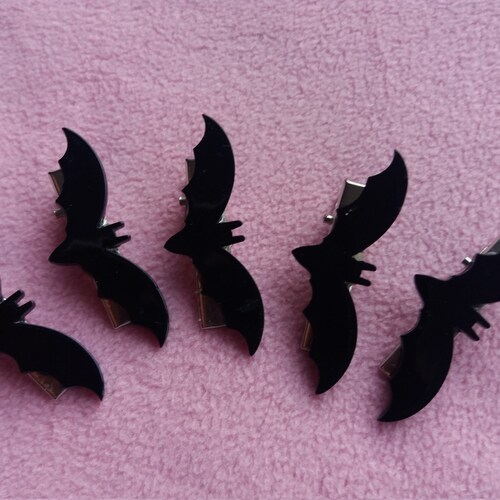 Kawaii Cute Small Resin Bat Halloween Hairclips Lolita Fairy - Etsy