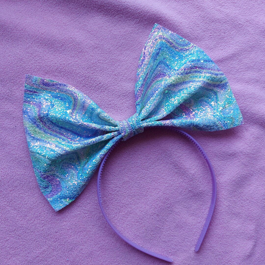 Kawaii Glitter Headbow Hair Bow Cute Pastels Tie Dye Pink - Etsy