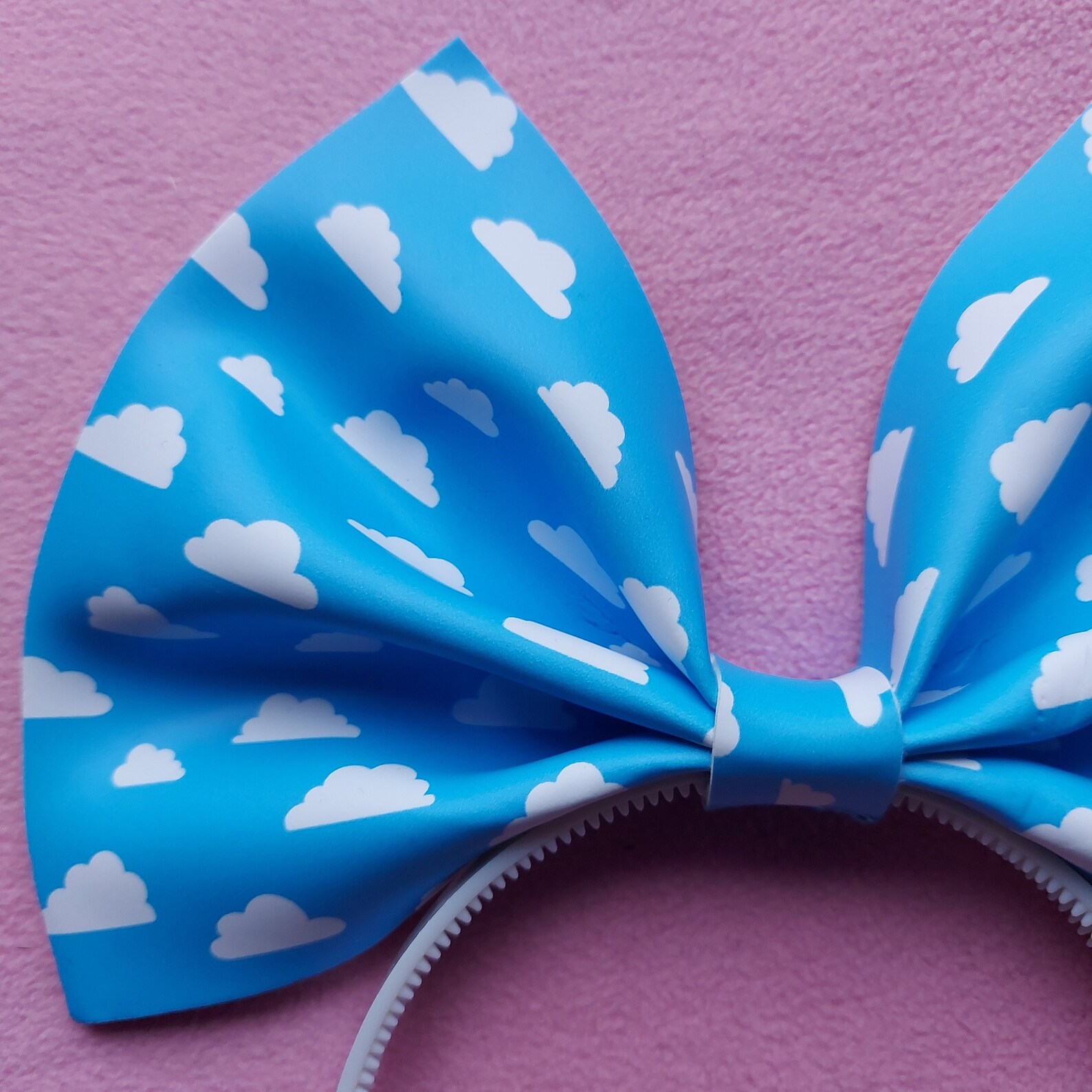 Kawaii Headbow Hair Bow Cute Pastels Sky Blue White Clouds Y2k - Etsy