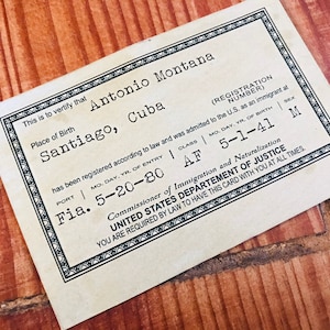 Green Card by Tony Montana REPLICA Scarface 1983 - Etsy