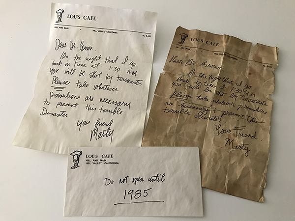 Back To The Future Prop Set Doc's Letter To Marty 1885 BTTF Memorabilia ...