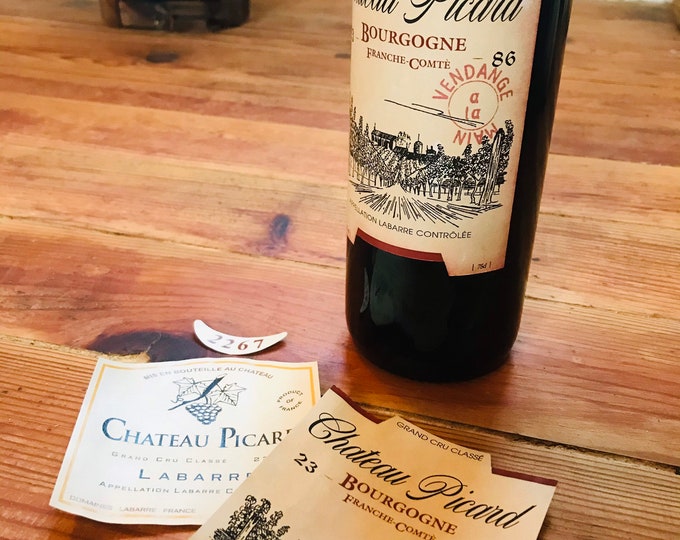 Chateau Picard Wine Label Design, Instant Download, ST Digital File - Etsy