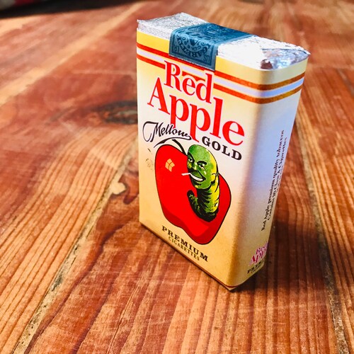 Red Apple Cigarettes GOLD Mellow Cigarette Case / Once Upon A - Etsy