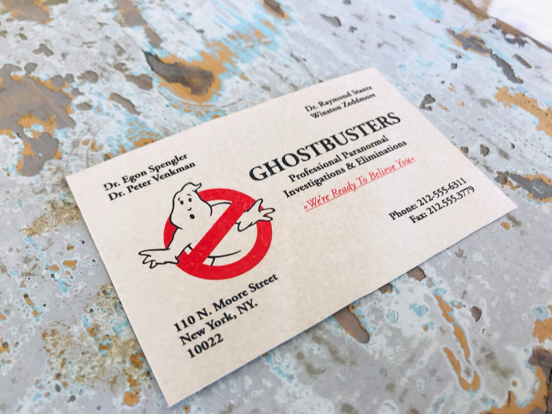 Business Card Ghostbusters - Etsy