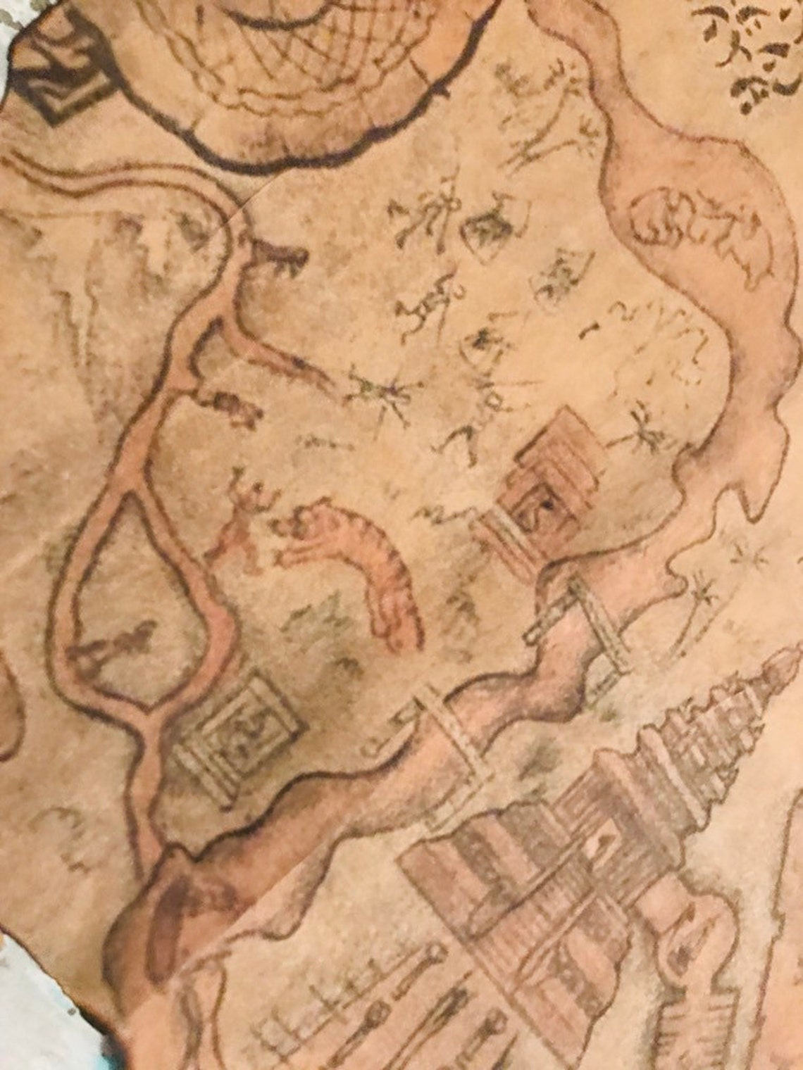 The Map of Indiana Jones Adventure: Temple of the Forbidden | Etsy