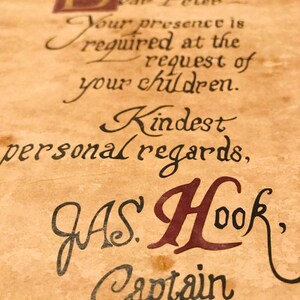 Hook - Letter From Captain Hook - Etsy