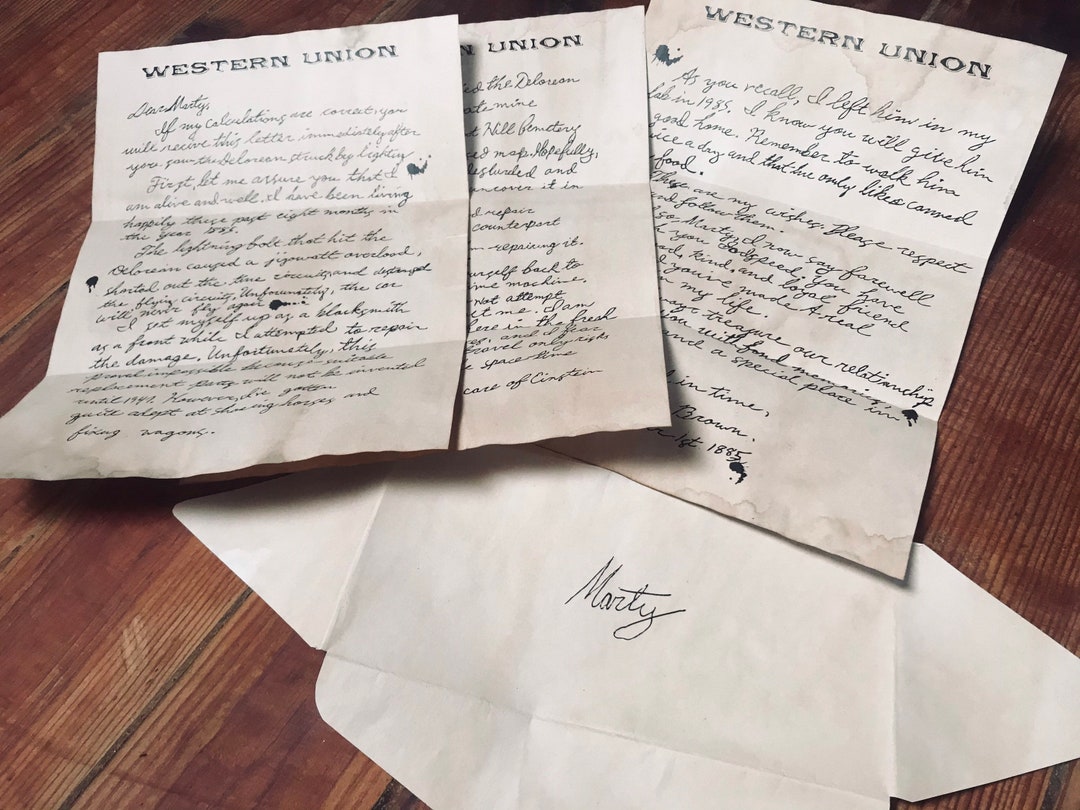 Doc's Letter to Marty back to the Future - Etsy