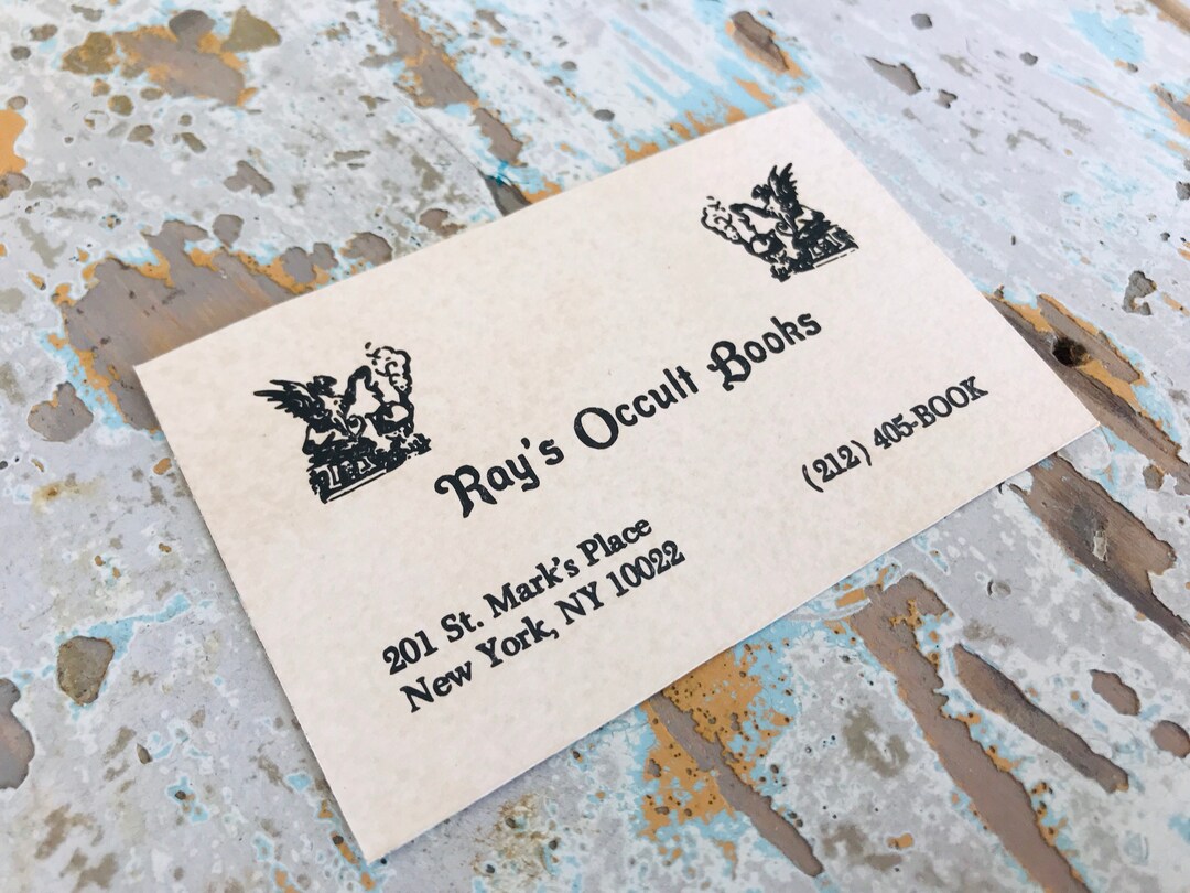 Business Card Ray's Occult Books Ghostbusters 2 - Etsy