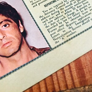 Green Card by Tony Montana - REPLICA - Scarface (1983) - Etsy