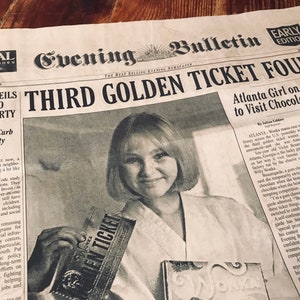 Evening Bulletin REPLICA Charlie and the Chocolate Factory 2005 - Etsy