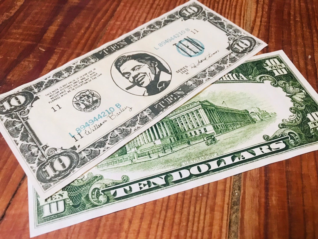 Alternative 10 Dollar Bills With Biff back to the Future II REPLICA - Etsy