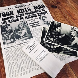 Los Angeles Chronicle “toon Kills Man”- REPLICA (who Framed Roger ...