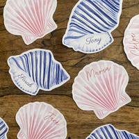 Shell Place Card for Event | Shell Name Tag for Wedding | Personalised ...