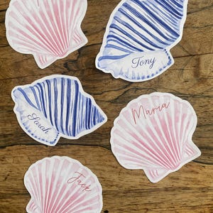 Shell Place Name Cards - Seaside Themed Place Names / Shells - Guest ...