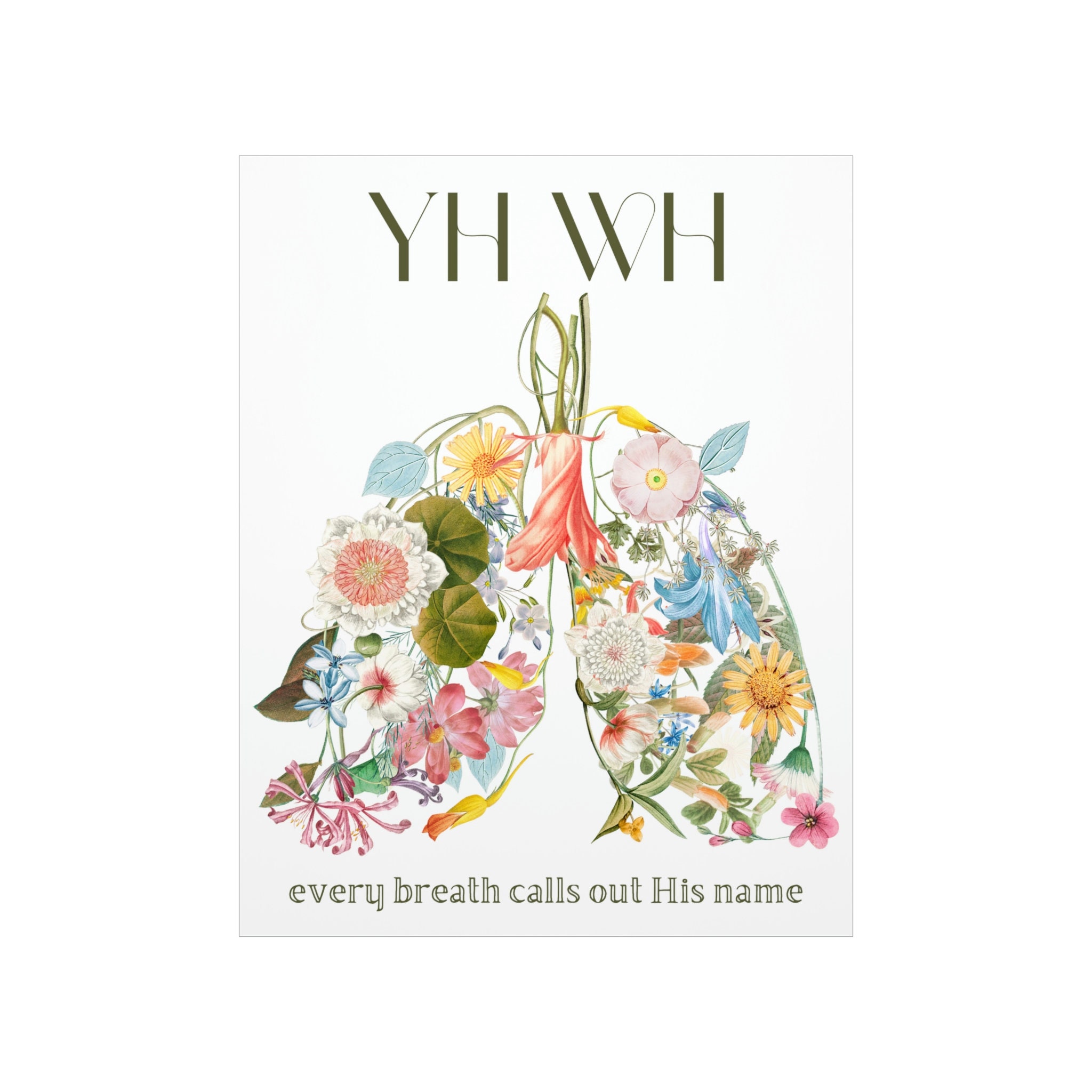 YHWH Wall Art Messianic Art Unframed Matte Poster Messianic Home Decor ...