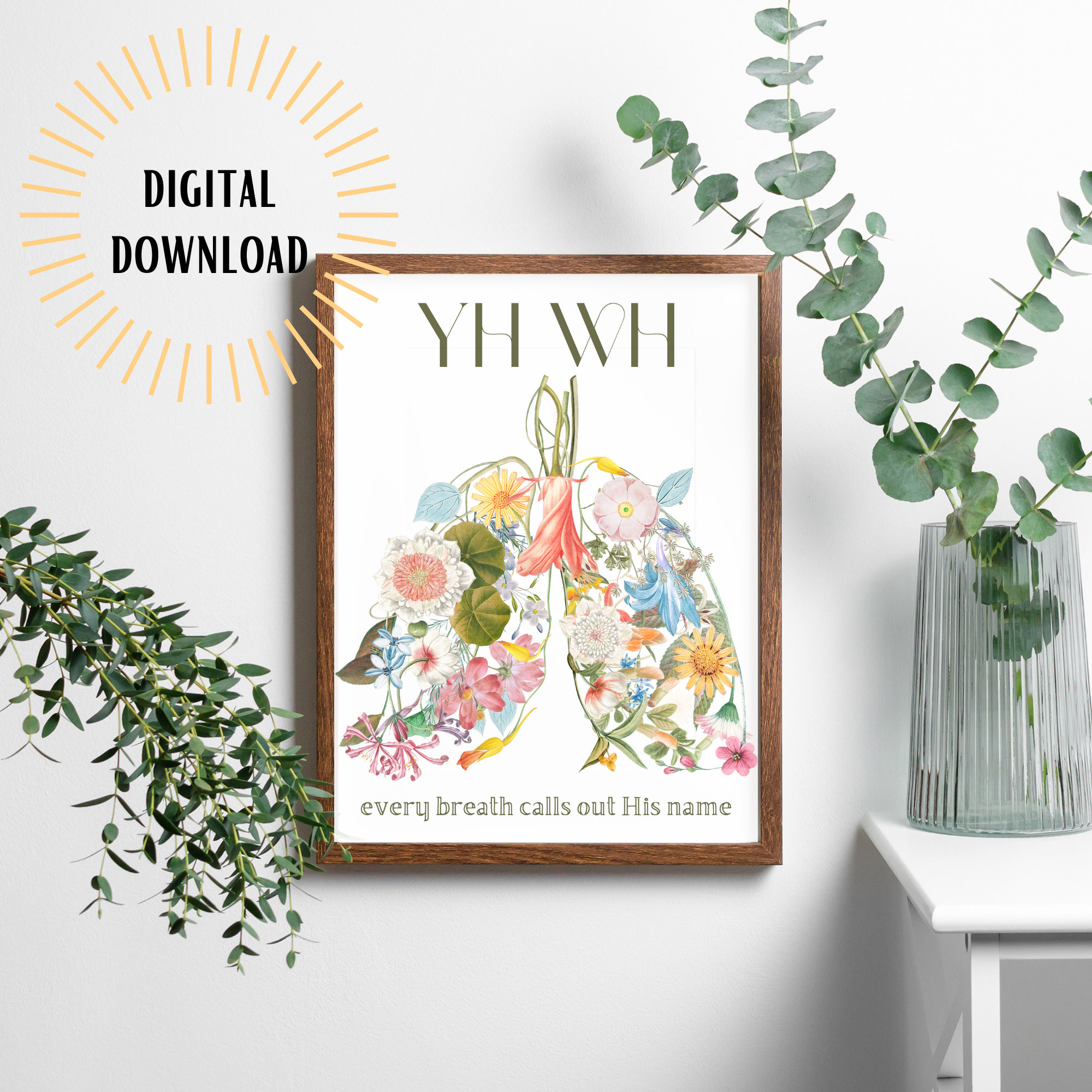 YHWH Wall Art Messianic Art Digital Download Poster Messianic - Etsy