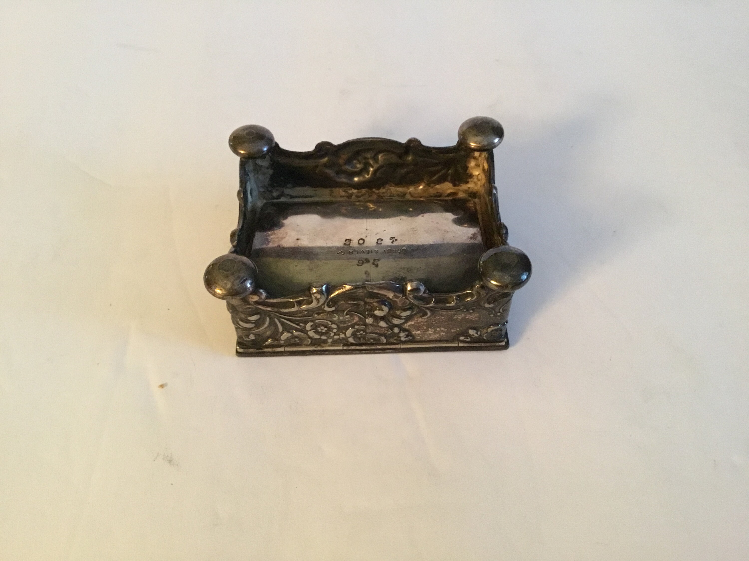 Antique/vintage Silverplate Stamp Box by Derby Silver Co. Connecticut ...