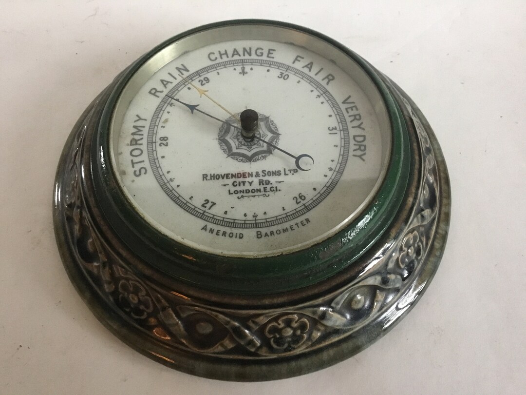 Antique Rare and Unusual Circular Ceramic Majolica Aneroid Barometer - Etsy