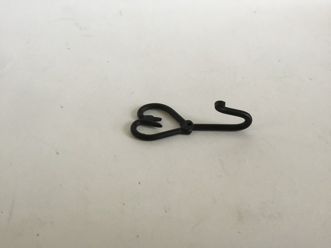 Small Black Metal Heart Shaped Wall Hook Approx 3 X 2 X 1new - Etsy UK