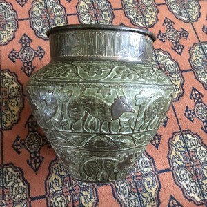 Antique Late A1800’s Middle Eastern Persian Islamic Copper Pot ...