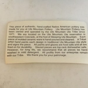 Wonderful / Ute Mountain Tribal Native Pottery Vase Signed Erin Clark ...