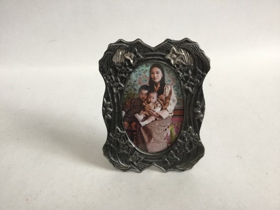 Vintage Small Pewter Style Photo Frame 2.78 X 4.75 Oval - Etsy