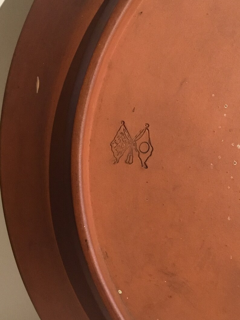 Vintage Japanese Ceramic Pottery Charter C 1920’s 12.5” Dia. Impressed ...