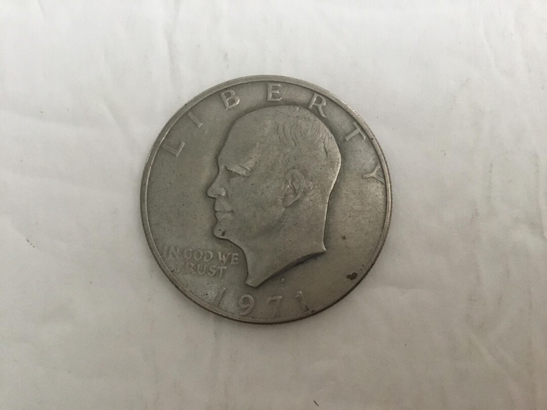 1971 Eisenhower One Dollar Coin Designed by Frank Gasparro Mint: Denver ...