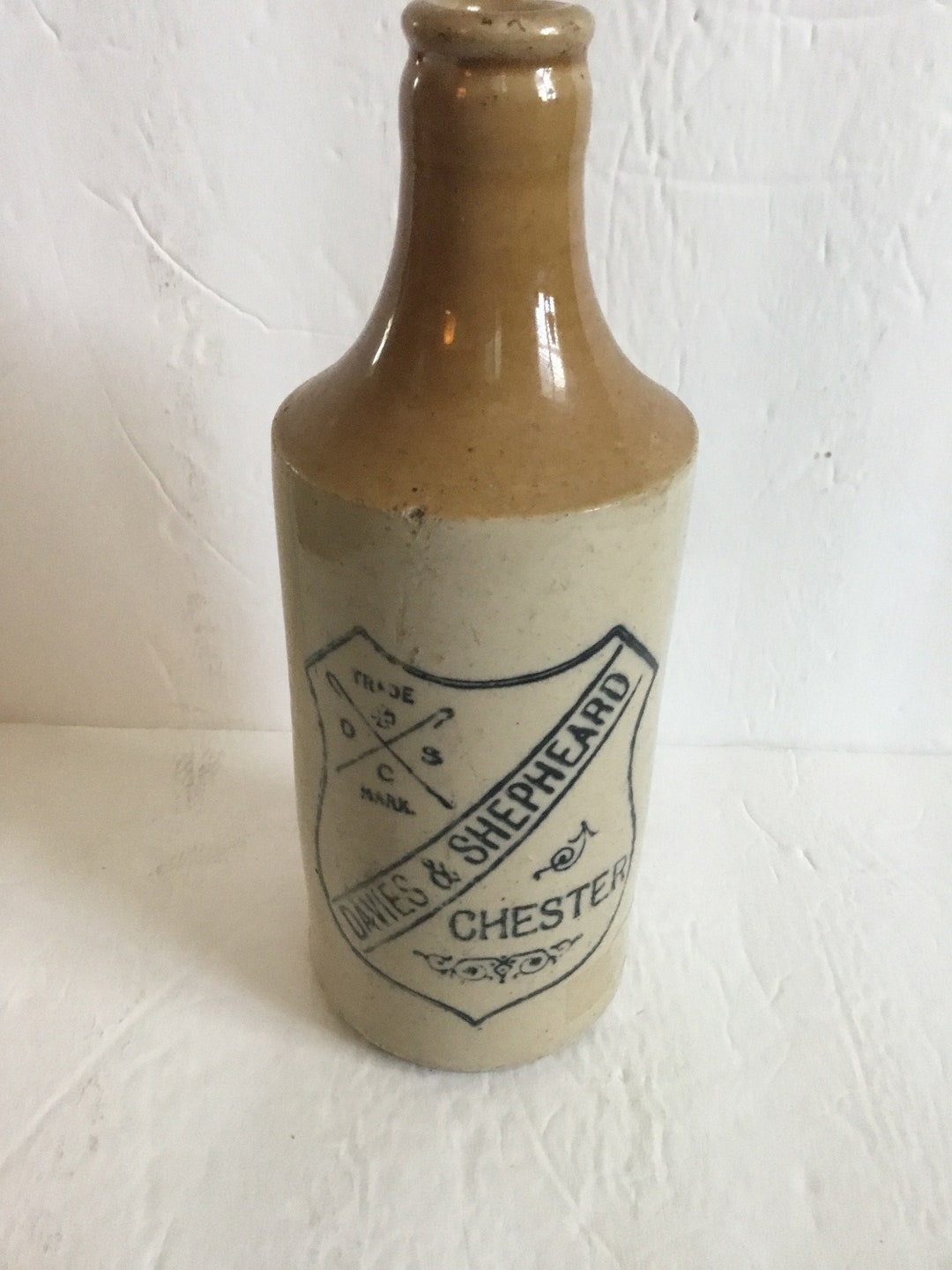 Antique Early 1900’s English Salt Glazed Stoneware Ginger Beer Bottle ...