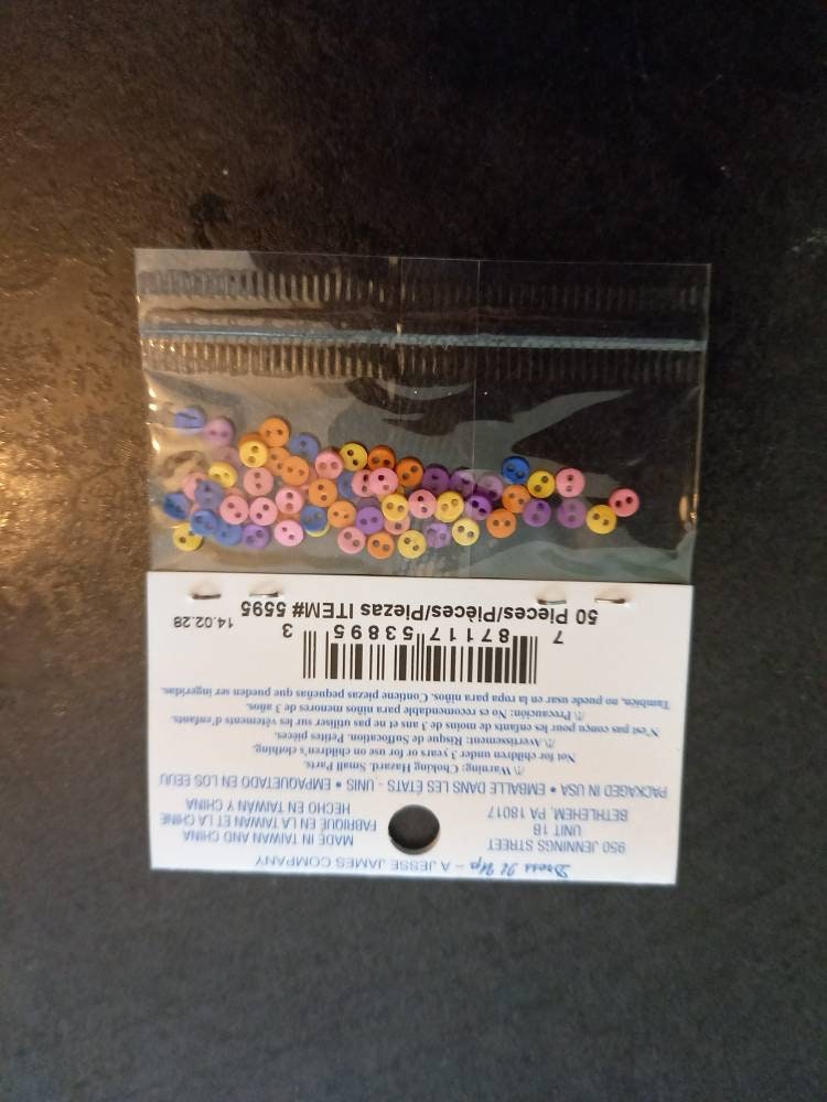 Dress It up Buttons. Jesse James Micro Mini Round Color Storm. Multi ...