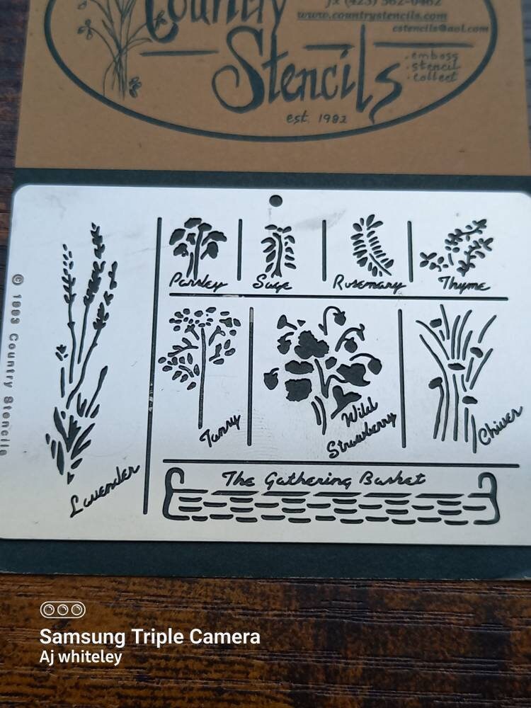 Country Stencils, Embossing Template. Flower Stencil, Detailed Stencil ...