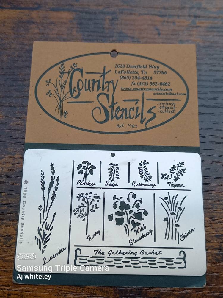 Country Stencils, Embossing Template. Flower Stencil, Detailed Stencil ...