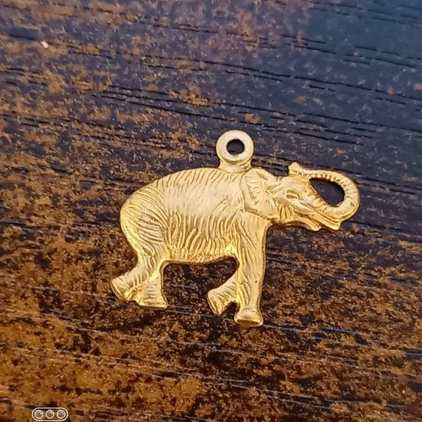 Small Elephant Charm - Etsy