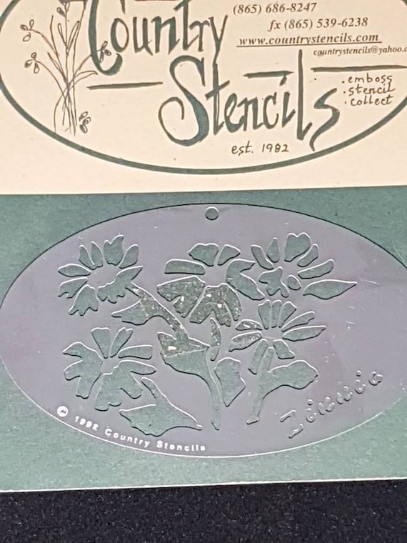 Flower stencil. Spring stencil reusable. embossing stencils | Etsy
